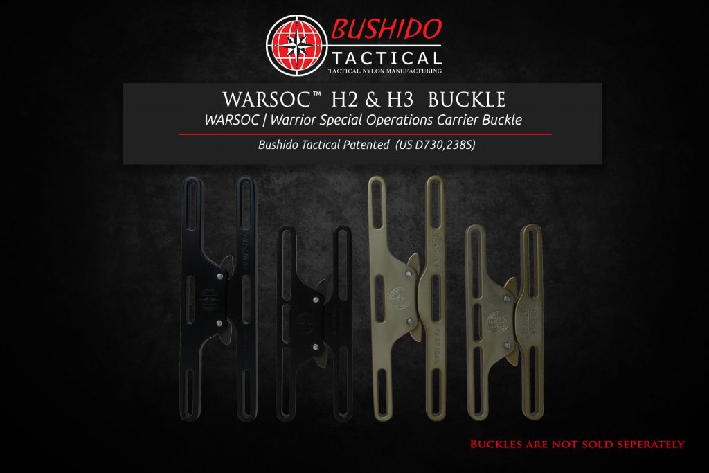 Bushido Tactical Patented (US D730,238S) WARSOC™ Buckle - Not Sold ...